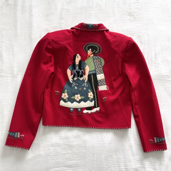 Double D Ranch | Jackets & Coats | Vintage Double D Ranch Red Wool Open ...